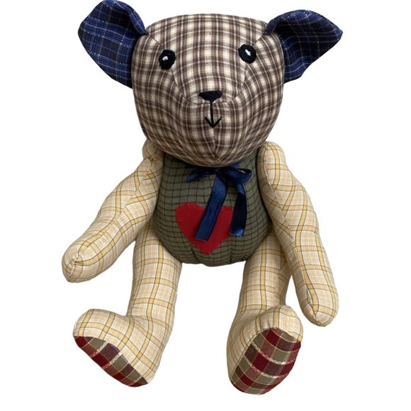 Cargo Kids | Toys | Nwot Cargo Kids Fabric Teddy Bear Plaid Jointed ...